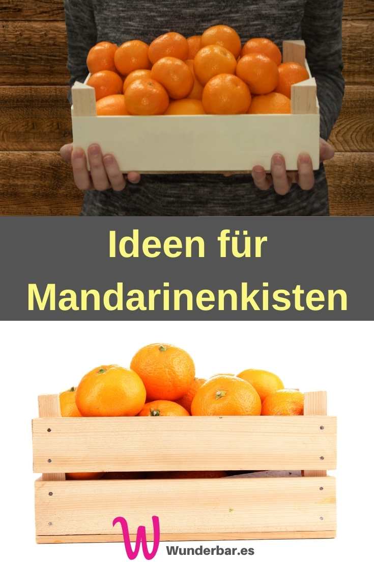 Mandarinenkisten Ideen | Basteln mit Mandarinenkisten