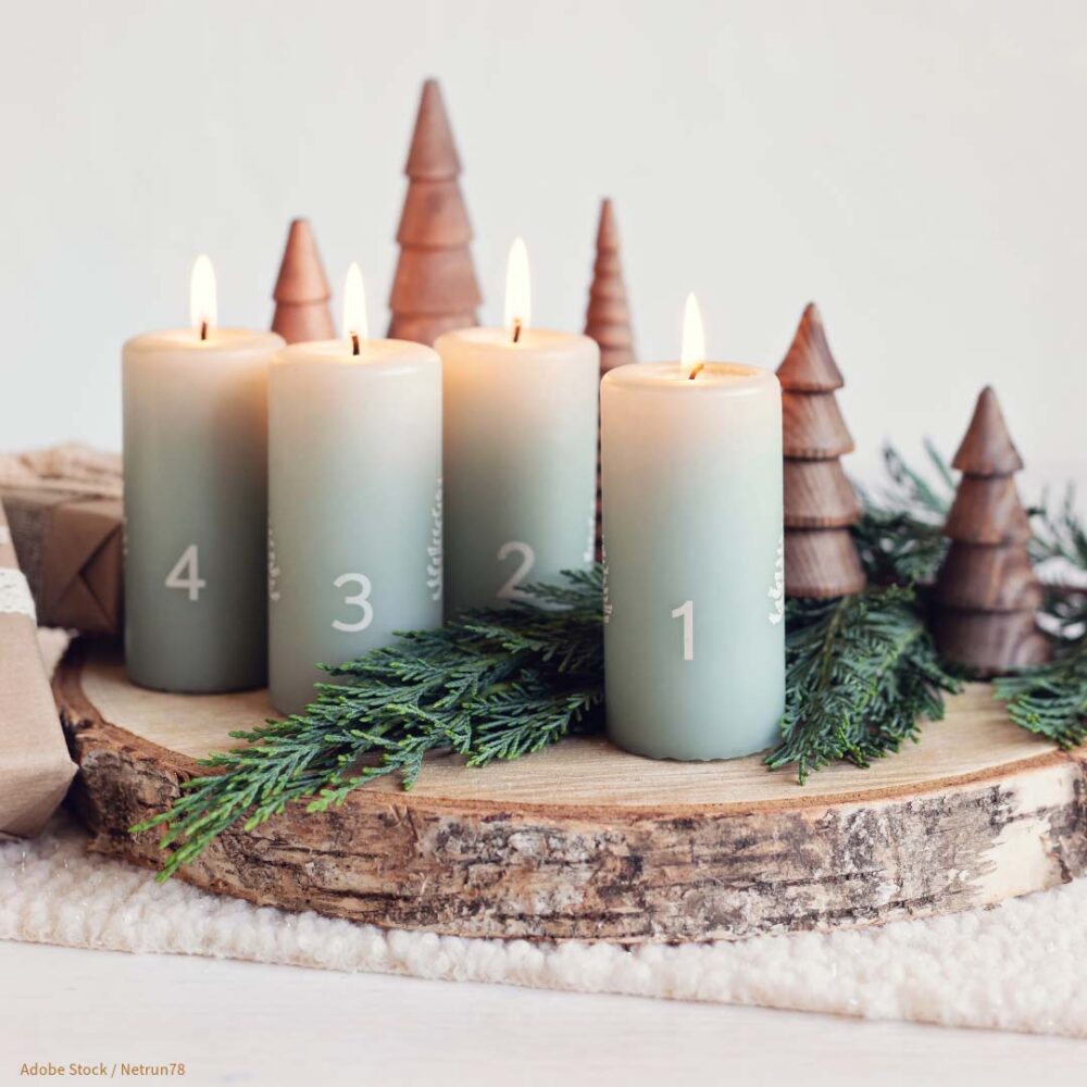 Wunderbar Adventskranz Mit Umgedrehten Glsern Ebenbild