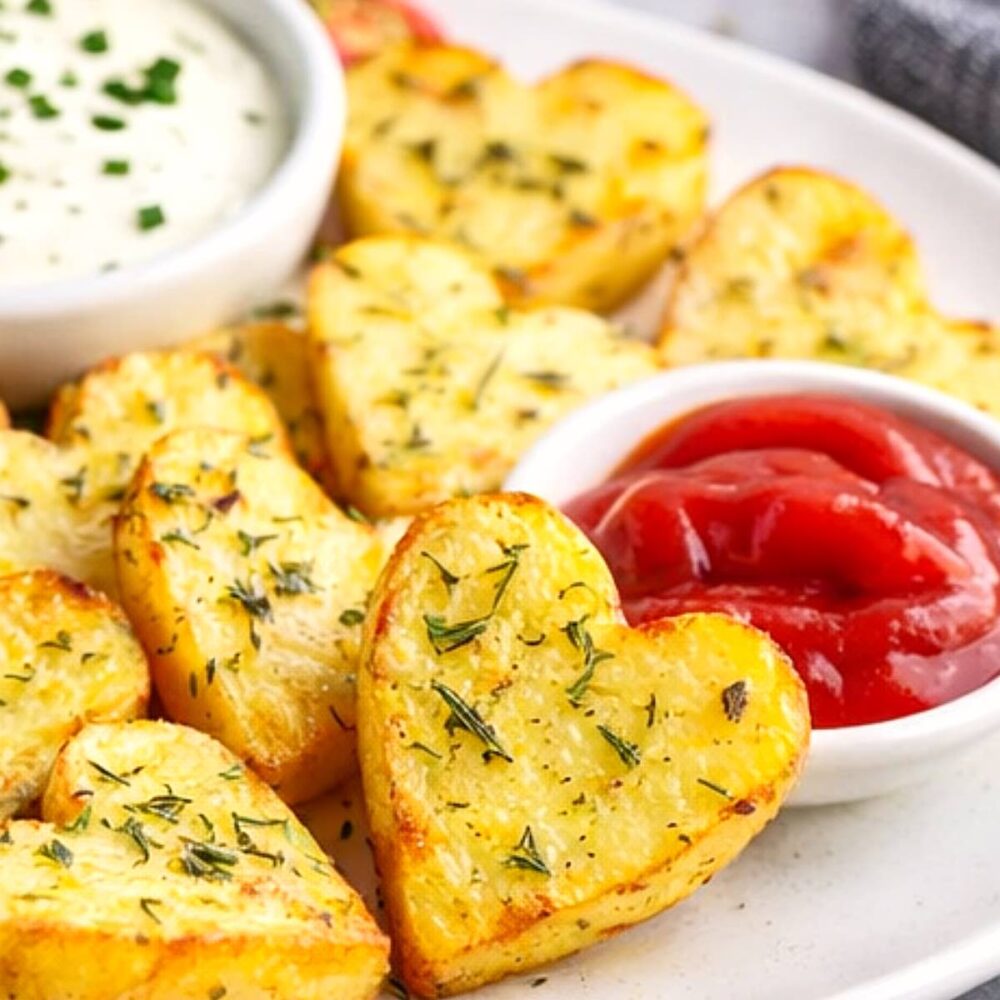 Herzkartoffeln, der leckere Snack zum Valentinstag oder Muttertag ...